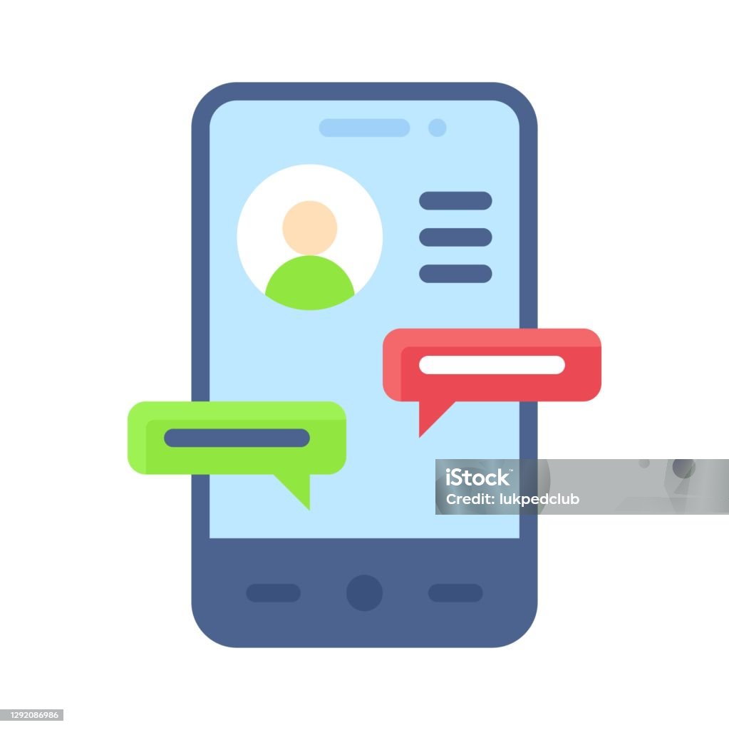 Icône Dapplication De Messagerie Illustration Mobile De Vecteur