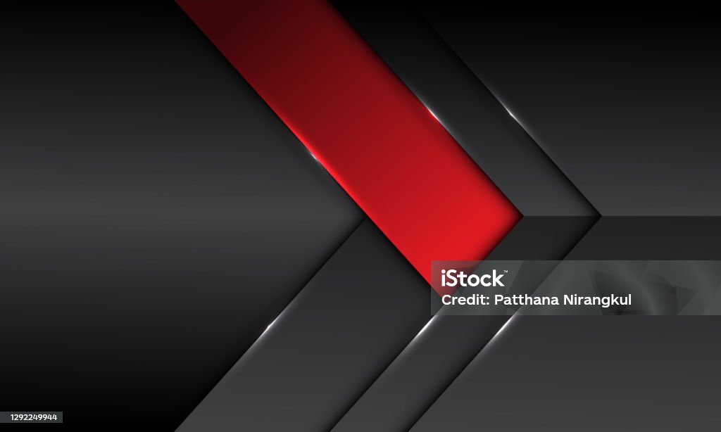 Abstract Dark Grey Metallic Red Banner Arrow Direction With Blank Space ... Abstract Dark Grey Metallic Red Banner Arrow Direction With Blank Space ...