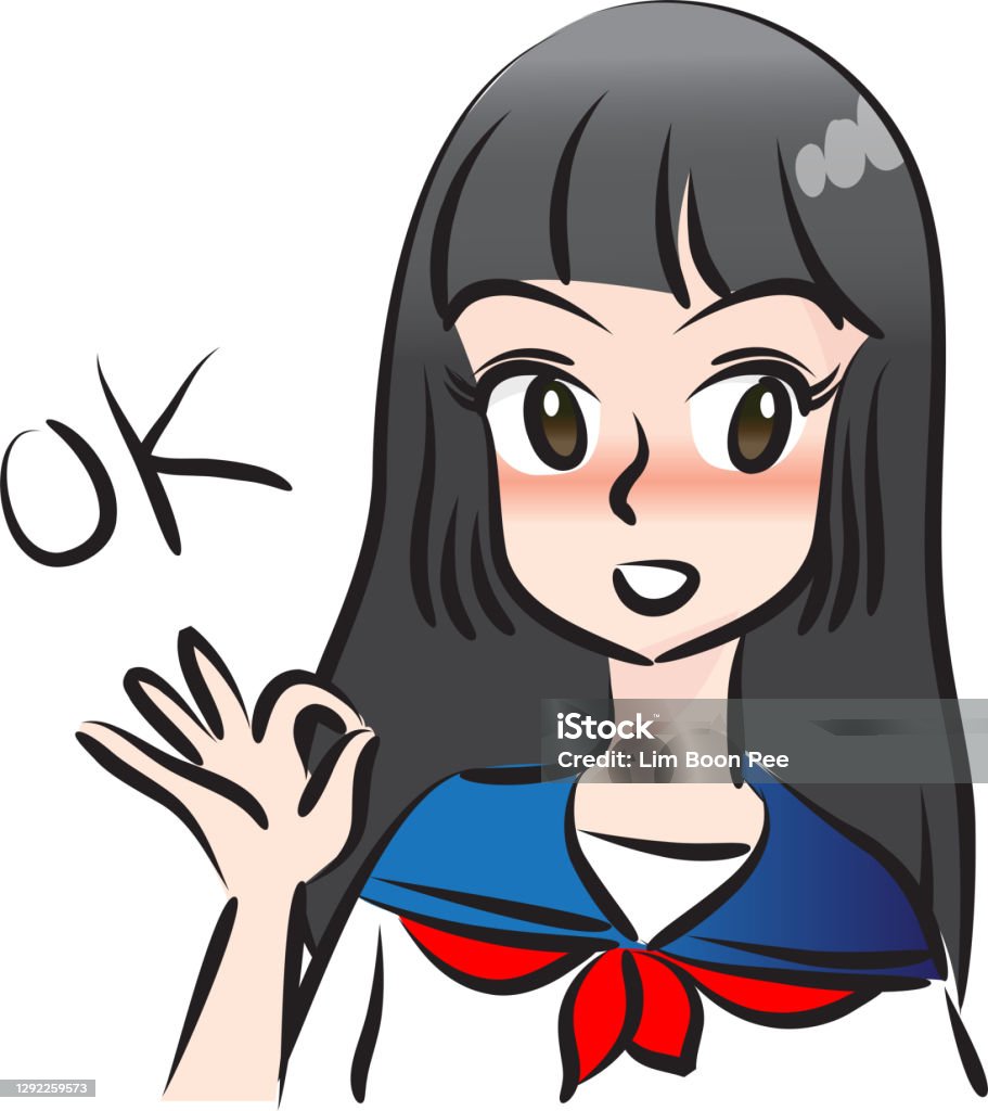 Vector Cartoon Girl Emoji Set Stock Illustration Download Image Now