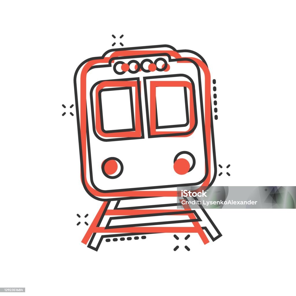 Vetores De Ícone Do Metrô Em Estilo Cômico Ilustração Do Vetor De