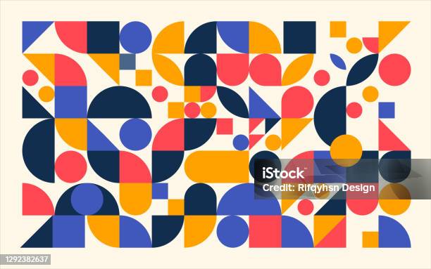 Affiche Dillustration Minimaliste De Géométrie Avec La Forme Et La