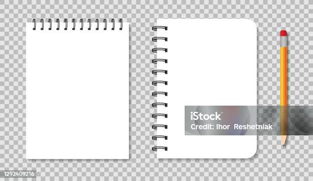 Notebook Dengan Spiral Notepad Kosong Dengan Pengikat Logam Mockup Buku ... Notebook Dengan Spiral Notepad Kosong Dengan Pengikat Logam Mockup Buku ...
