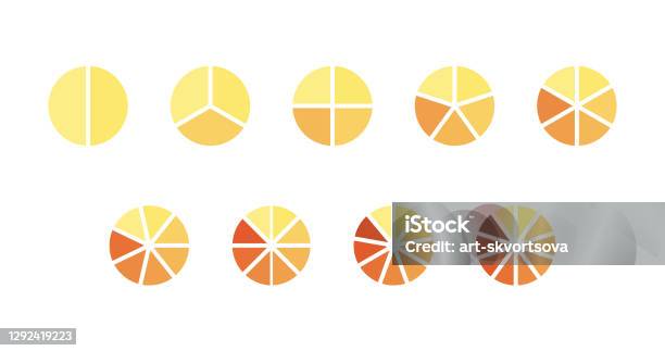 Les Segments De Section De Graphique Circulaire Placent Le Modèle De