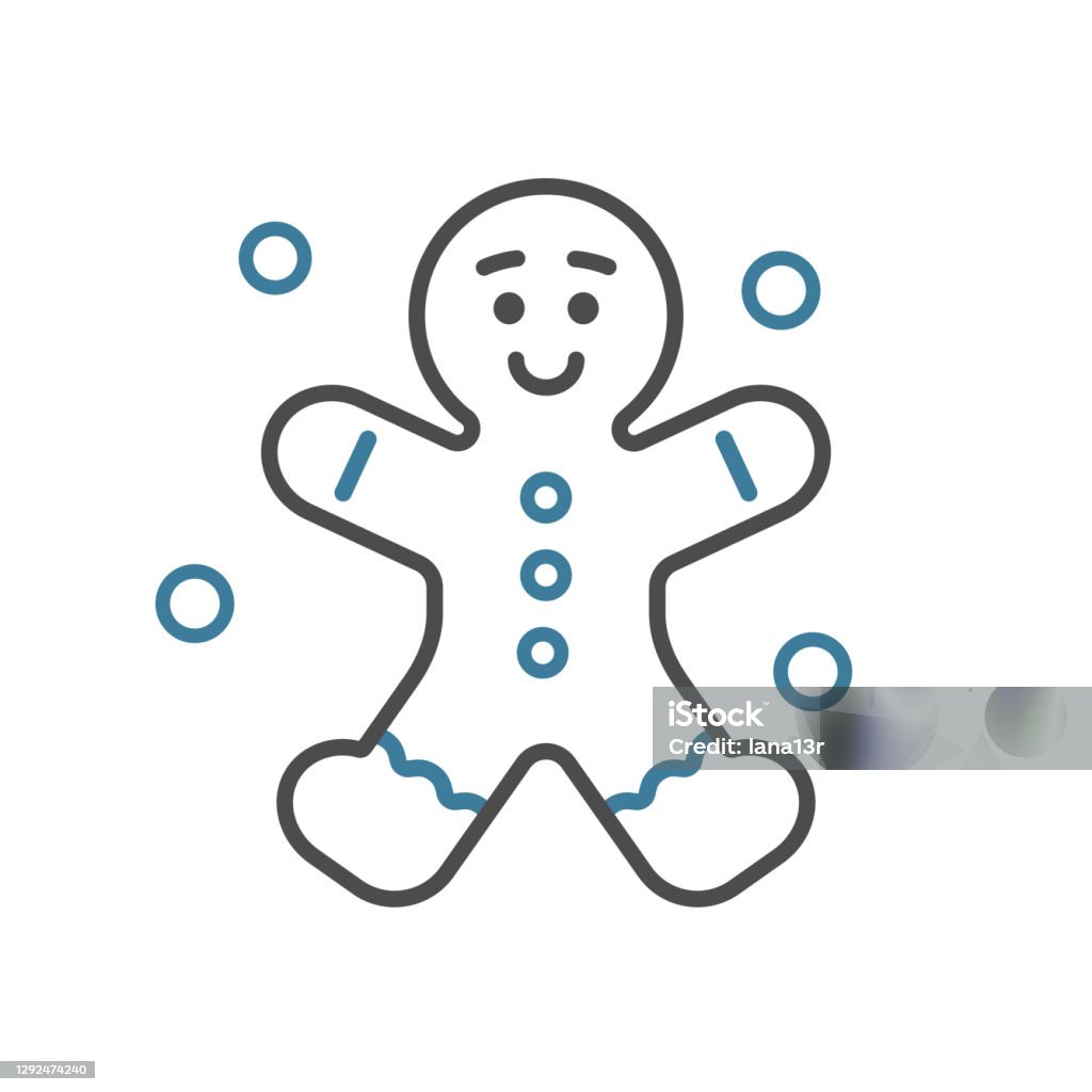 Gingerbread Man Vector Illustration Icon Stock Illustration Download