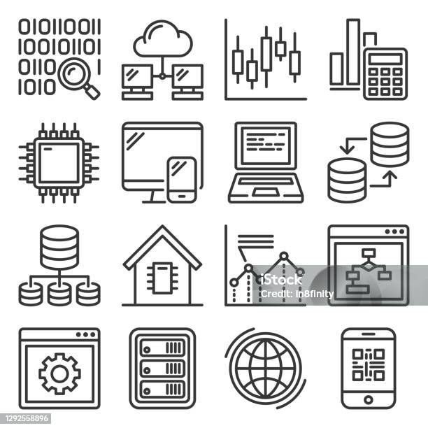Ilustración de Conjunto De Iconos De Big Data Y Tecnología Vector y más ... Ilustración de Conjunto De Iconos De Big Data Y Tecnología Vector y más ...
