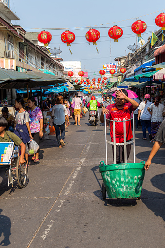 Pasar Segar Mahachai Provinsi Samut Sakhon Yang Jual Seafood Terbesar Di Thailand Foto Stok