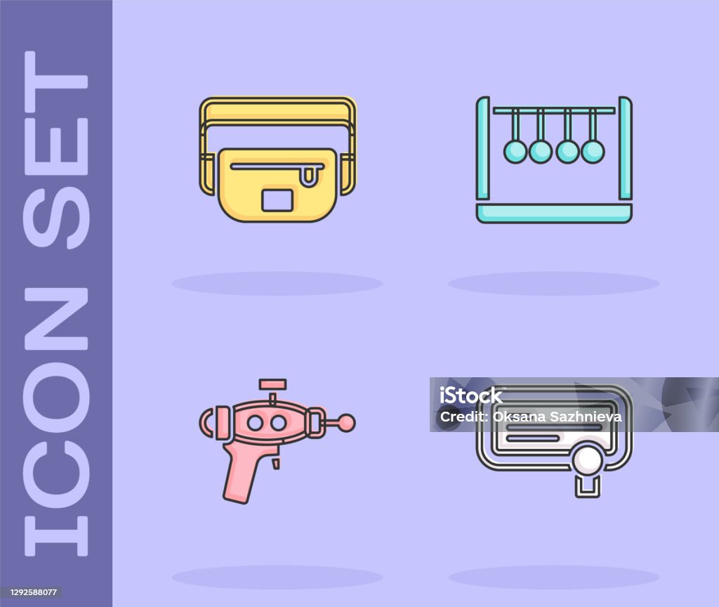 Définir Le Modèle De Certificat Sac Taille De Banane Pistolet Ray Et