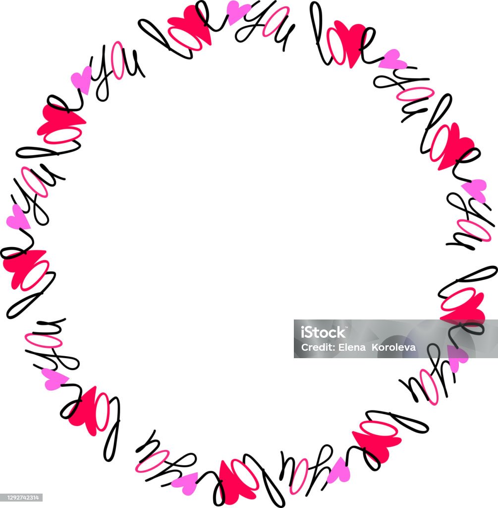 Bingkai Bulat Dari Prasasti Love You Dan Hearts Karangan Bunga Untuk ... Bingkai Bulat Dari Prasasti Love You Dan Hearts Karangan Bunga Untuk ...