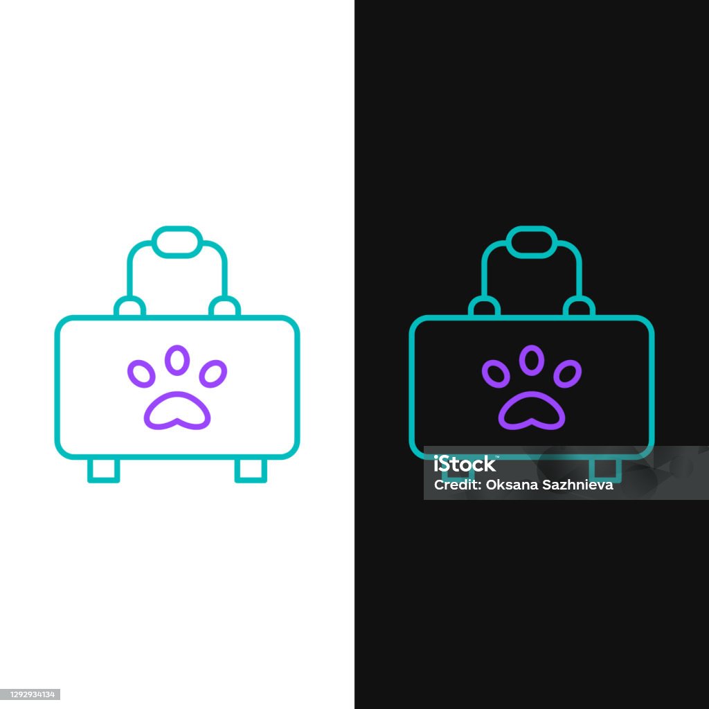 Linie Pet Erstehilfekitsymbol Isoliert Auf Weißem Und Schwarzem ... Linie Pet Erstehilfekitsymbol Isoliert Auf Weißem Und Schwarzem ...