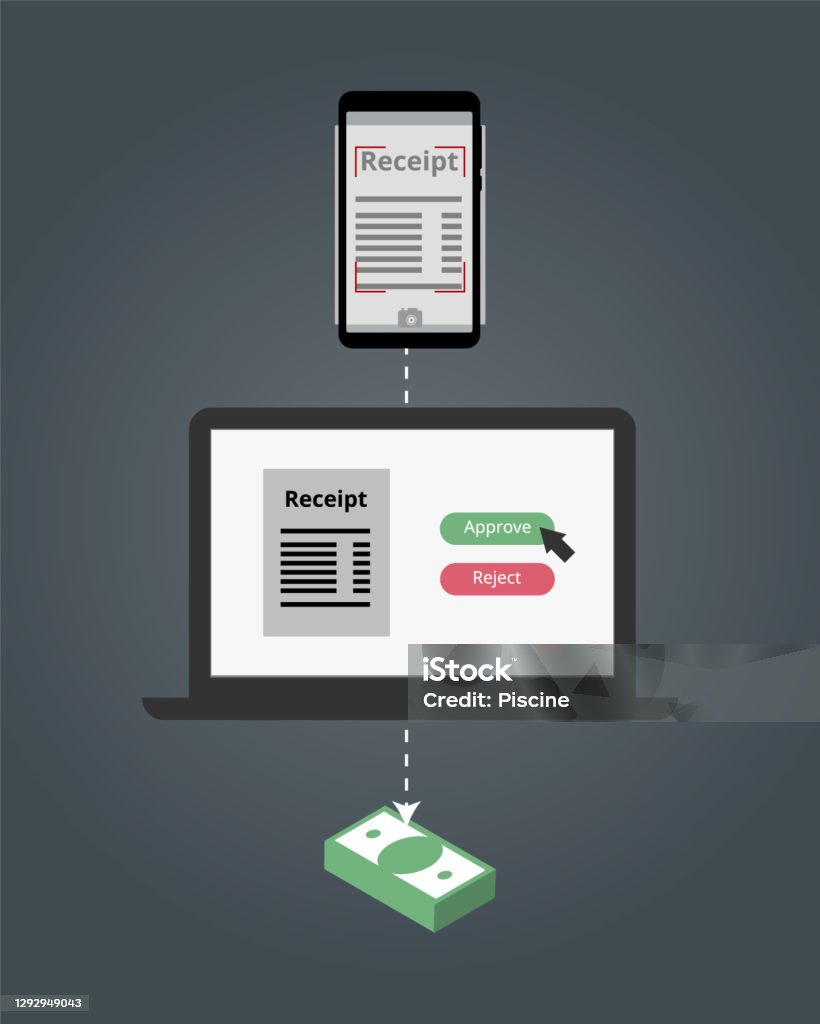 Reimbursement Software To Approve Or Reject Expense Online Vector Stock ... Reimbursement Software To Approve Or Reject Expense Online Vector Stock ...