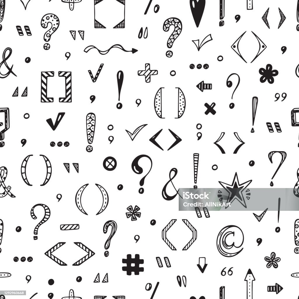 La Ponctuation Marque Le Modèle Vector Seamless Point Dinterrogation