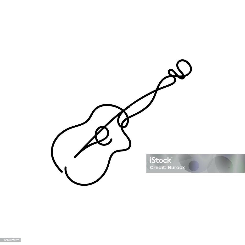 Desain Gitar Satu Baris Ilustrasi Vektor Gaya Minimalis Yang Digambar ... Desain Gitar Satu Baris Ilustrasi Vektor Gaya Minimalis Yang Digambar ...