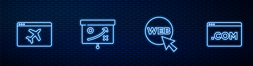 Vetores De Definir Linha Web E Design Gráfico Modelo De Site Conceito