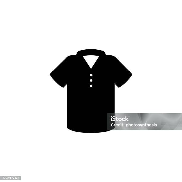 Ikon Vektor Kemeja Polo Terisolasi Polo Shirt Emoji Datar Simbol