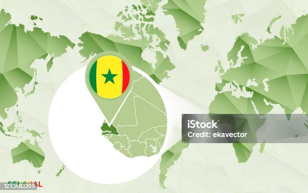 Amerika Sentris Peta Dunia Dengan Peta Senegal Diperbesar Ilustrasi ... Amerika Sentris Peta Dunia Dengan Peta Senegal Diperbesar Ilustrasi ...