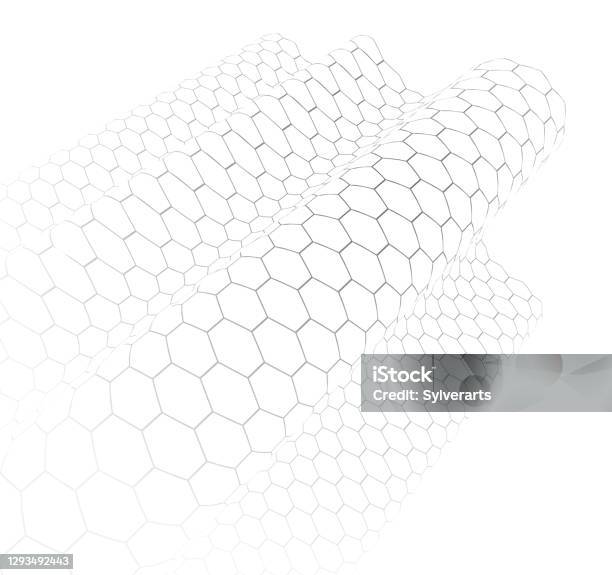 Ilustración De Tecnología Vectorial Fondo Abstracto Con Hexágonos Malla