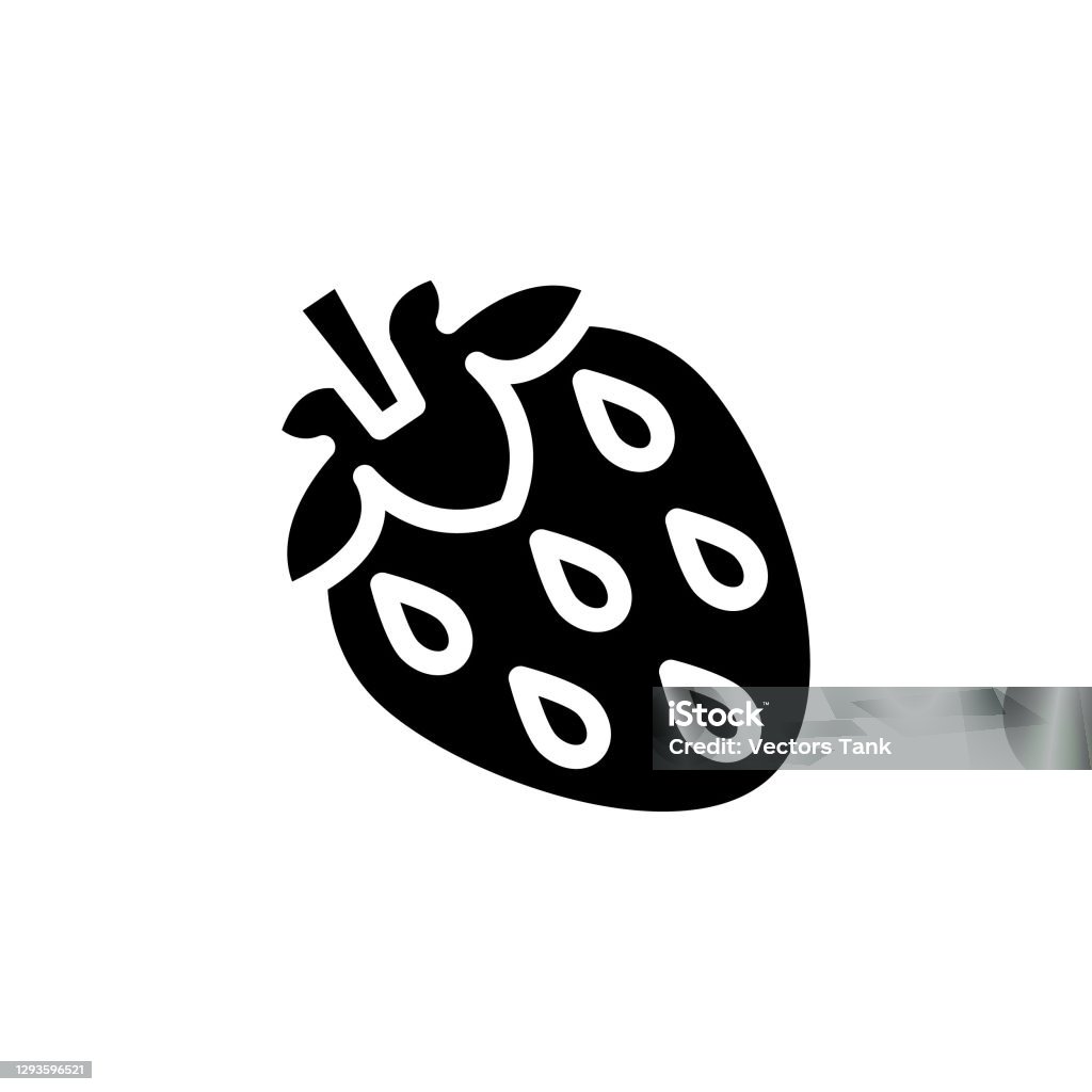 Erdbeersymbol Im Vektor Logo Stock Vektor Art Und Mehr Bilder Von