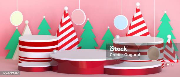 Podium Panggung Desain Bentuk Geometris Dan Konsep Pohon Natal Dengan ... Podium Panggung Desain Bentuk Geometris Dan Konsep Pohon Natal Dengan ...