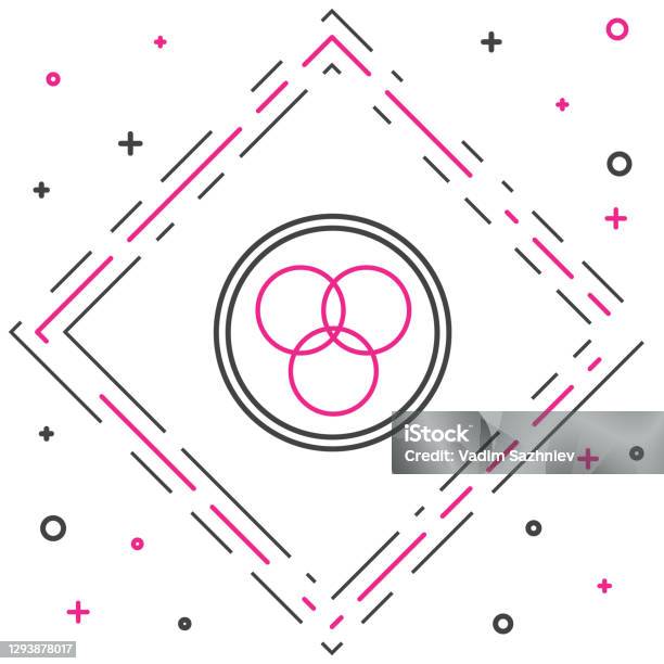 Ilustración De Icono De Mezcla De Color Rgb Y Cmyk Aislado Sobre Fondo