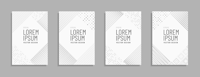 Kumpulan Templat Desain Sampul Kreatif Dengan Garis Titik Dan Diagonal