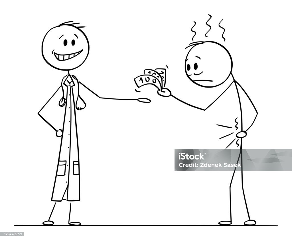 Ilustrasi Kartun Vektor Pasien Atau Orang Sakit Membayar Sejumlah Besar ... Ilustrasi Kartun Vektor Pasien Atau Orang Sakit Membayar Sejumlah Besar ...