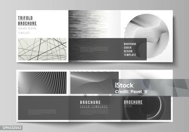 Tata Letak Vektor Format Persegi Mencakup Template Desain Untuk Brosur