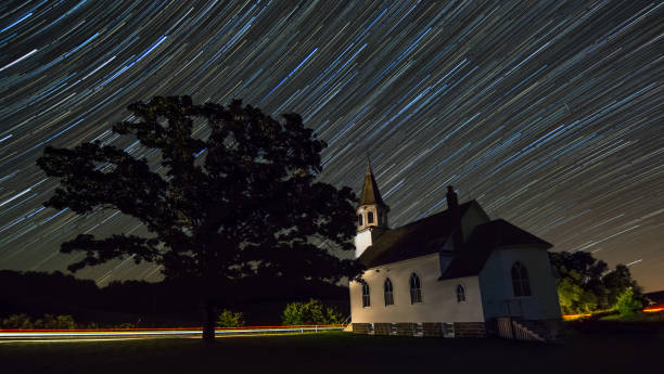 Free Stock Photo of Church Under a Starry Sky | Download Free Images ...