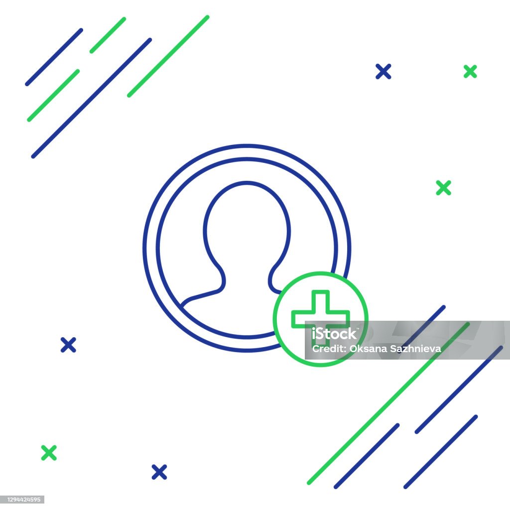 Line Create Account Screen Icon Isolated On White Background Colorful Outline Concept Vector