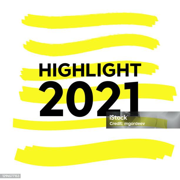 Garis Penanda Sorotan Kuning Highlighter Stroke Vektor Tanda Penanda