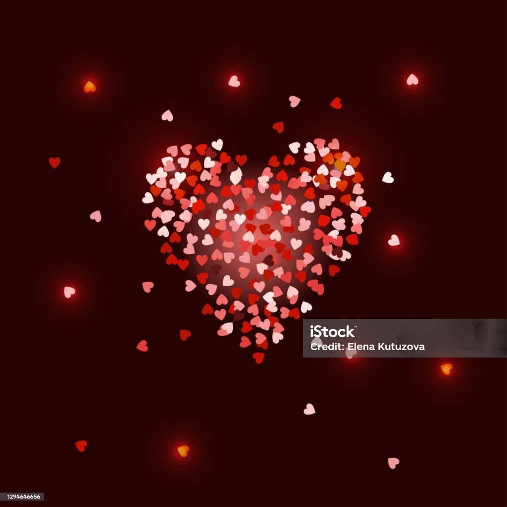 Hjärtat Vektorillustration Romantisk Kärleksymbol För Alla Hjärtans Dag