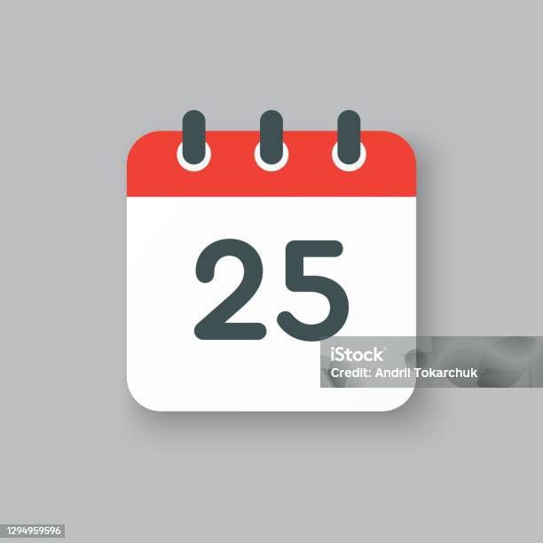 Vector Icon Calendar Day Number 25 25th Day Month Stock Illustration ... Vector Icon Calendar Day Number 25 25th Day Month Stock Illustration ...