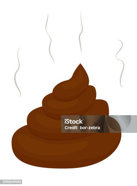 Graphisme Puant De Caca De Dessin Animé Disolement Sur Le Blanc