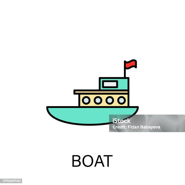Icône De Contour De Transport Maritime De Bateau Les Signes Et Symboles