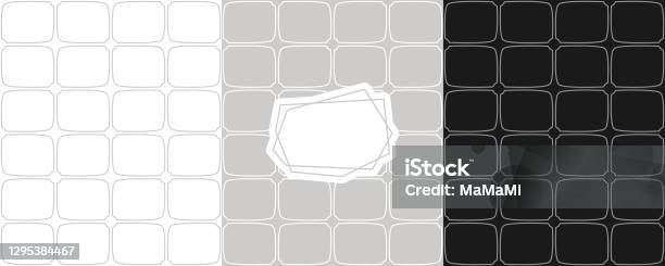 Pola Art Deco Mulus Tekstur Geometris Berulang Gelap Dengan Kisi Linear
