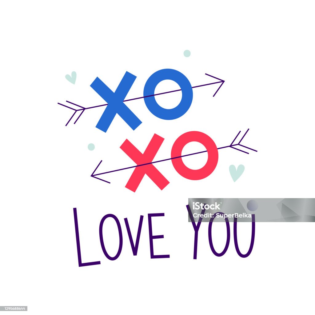 Love You Xoxo Valentines Day Romantic Sticker 14 February Poster