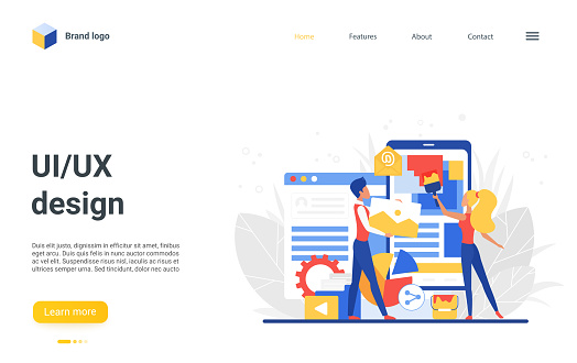 Halaman Arahan Desain Ui Ux Kreator Membangun Aplikasi Seluler