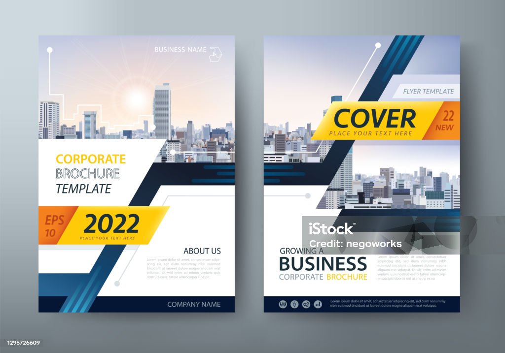 Desain Selebaran Brosur Laporan Tahunan Presentasi Leaflet Templat