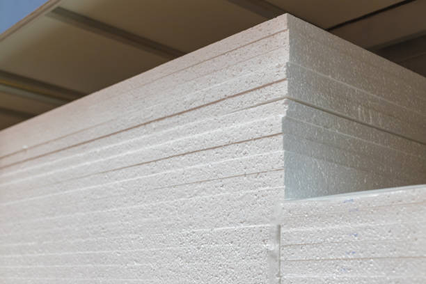 Free picture: Stack of white horizontally stacked styrofoam boards with ...