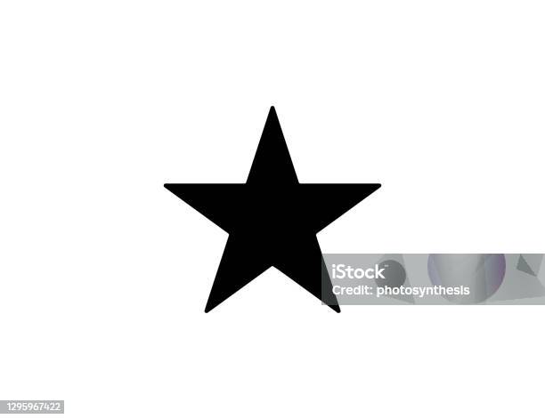 Icône Vectorielle Five Point Star Étoile Dor Disolement Symbole Plat