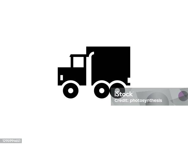 Ikon Vektor Lorry Artikulasi Pengiriman Terisolasi Truk Pengiriman