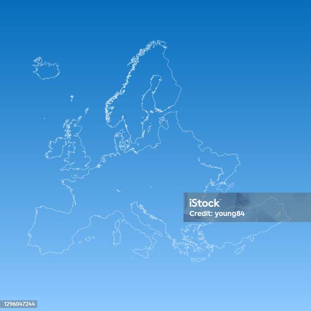 Stock Ilustrace Mapa Evropy Stáhnout Obrázek Nyní Design Témata Evropa Ilustrace Istock