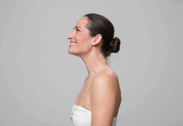 Free picture: Coloration of skin of women portrait side view illustration
