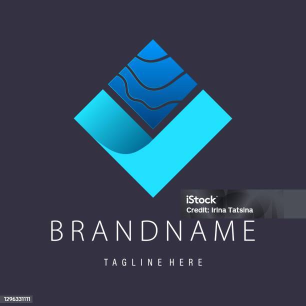Abstract Art Wavy Square Logo With Waves Lines Backgrounddesign ... Abstract Art Wavy Square Logo With Waves Lines Backgrounddesign ...
