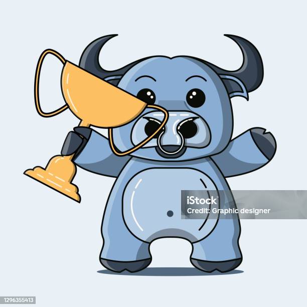 Maskot Kerbau Lucu Memegang Piala Desain Vektor Untuk Anakanak Atau ... Maskot Kerbau Lucu Memegang Piala Desain Vektor Untuk Anakanak Atau ...