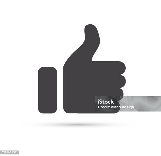 Vetores De Ícone Hand Thumb Up Como Ícone Isolado No Fundo Branco