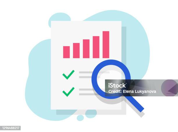 Analyse Von Audit Review Oder Business Document Vector Flat Cartoon ... Analyse Von Audit Review Oder Business Document Vector Flat Cartoon ...