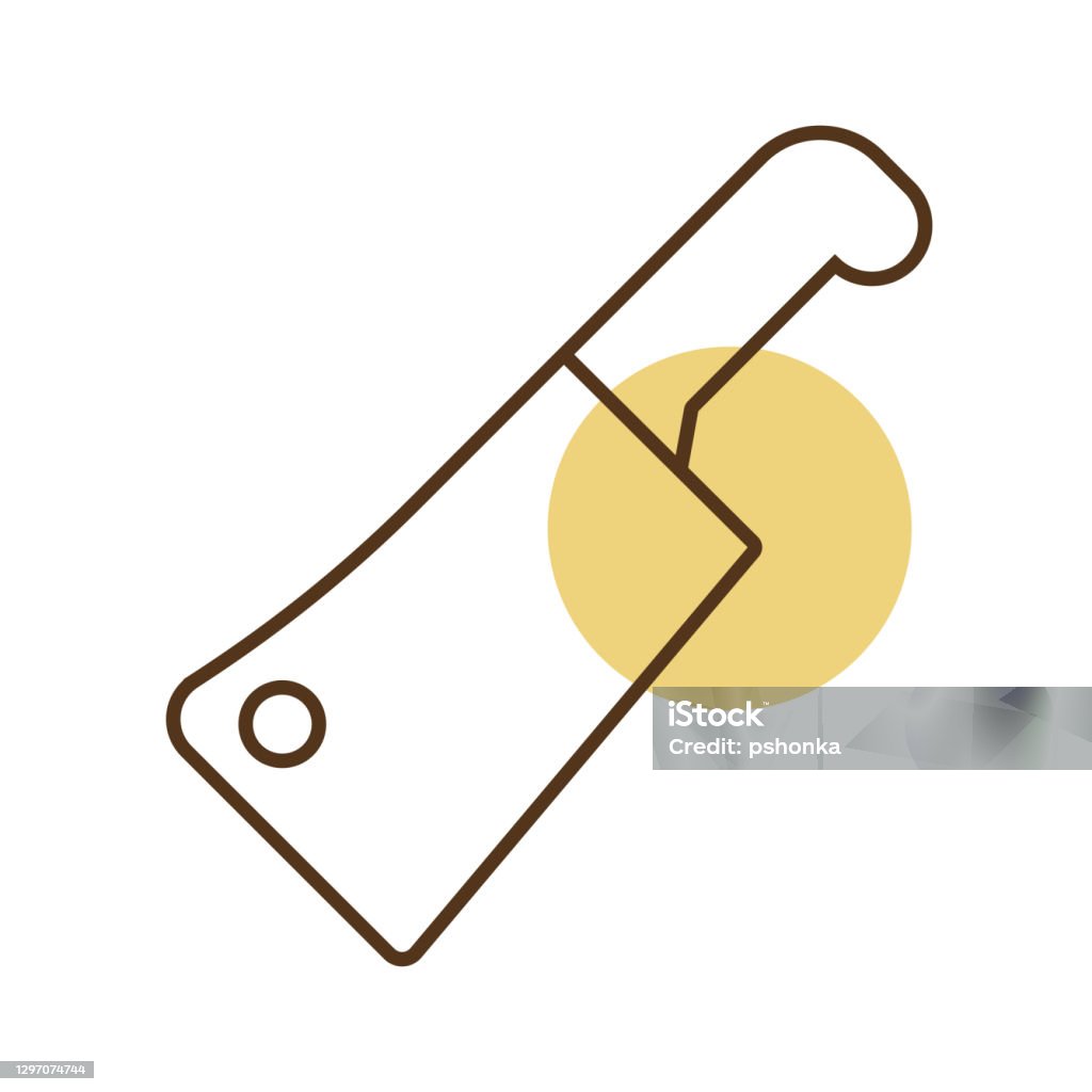 Meat Chopper Vector Icon Kitchen Appliance Stock Illustration Download Image Now Hatchet