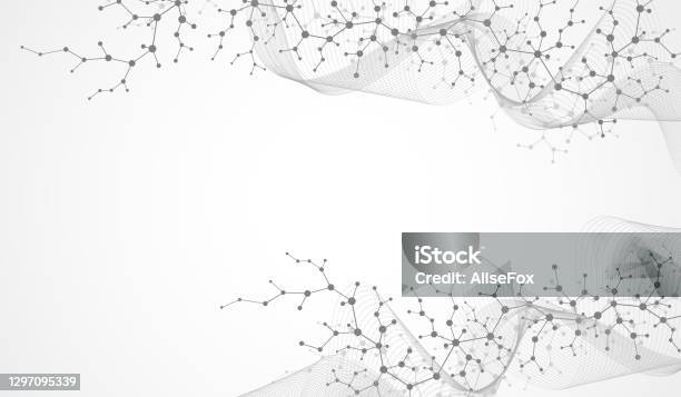 Latar Belakang Struktur Molekul Wallpaper Atau Spanduk Template Sains