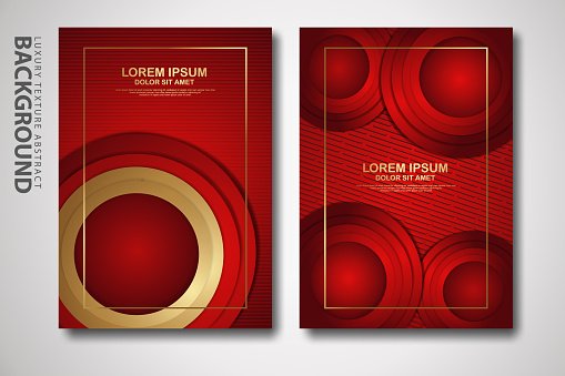 Vektor Dua Set Template Desain Sampul Dengan Kemewahan Dan Elegan