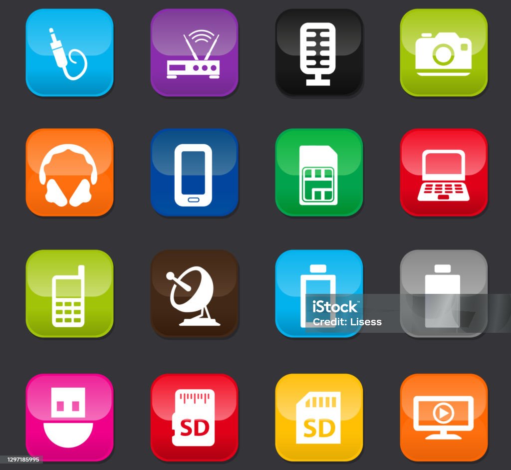 Hi Tech Icons Set Stock Illustration - Download Image Now - Battery ... Hi Tech Icons Set Stock Illustration - Download Image Now - Battery ...